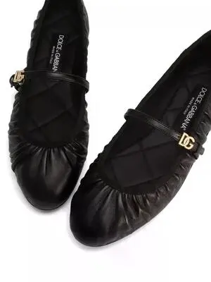 Dolce & Gabbana Nappa Leather Ballet Flats With Dg Logo
