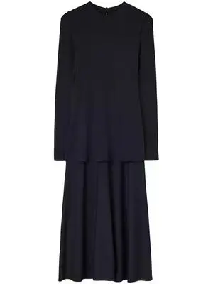 JIL SANDER Long-sleeve A-line Midi Dress