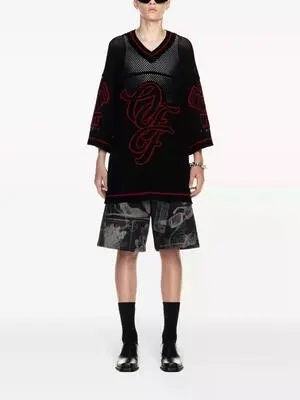 Off-White Knitted-mesh T-shirt