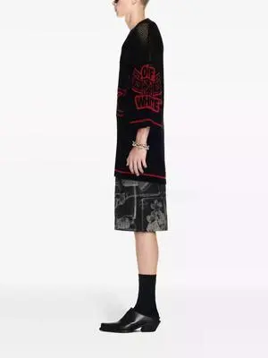 Off-White Knitted-mesh T-shirt