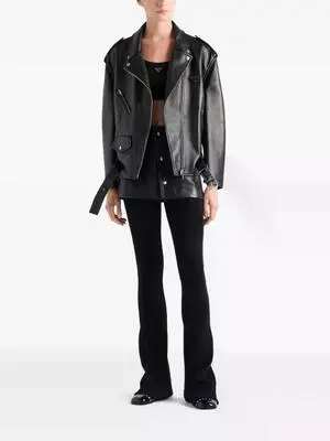 Prada Leather Mini Skirt