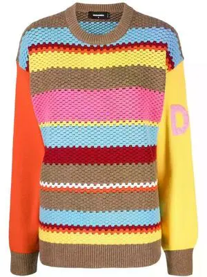 Dsquared2 Chunky-knit Striped Jumper