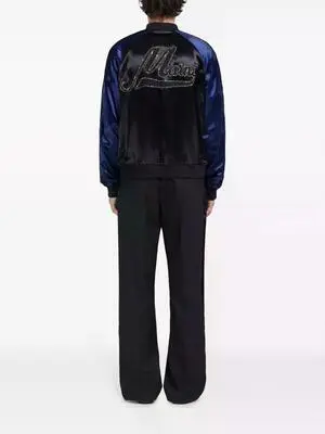 Marni Logo-embroidered Satin Bomber Jacket