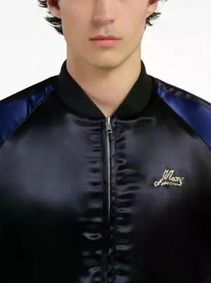 Marni Logo-embroidered Satin Bomber Jacket