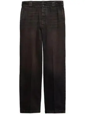 Prada Loose-fit Jeans In Coffee Cotton Denim