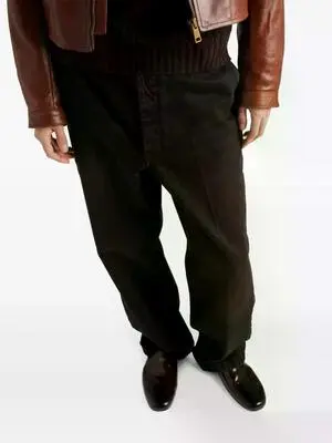Prada Loose-fit Jeans In Coffee Cotton Denim