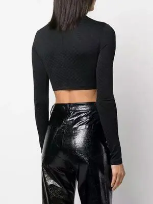 AMBUSH Funnel-neck Long-sleeve Cropped Top