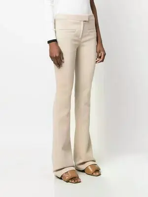 COURREGES Mid-rise Flared Trousers - Neutrals