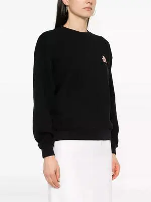 Maison Kitsuné Fox-appliqué Crewneck Sweatshirt
