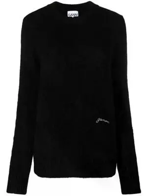 GANNI Crew-neck Alpaca Wool-blend Jumper