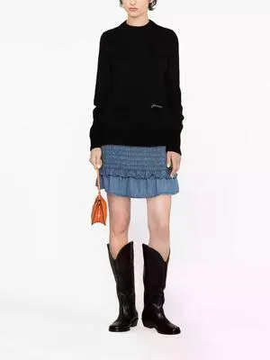 GANNI Crew-neck Alpaca Wool-blend Jumper