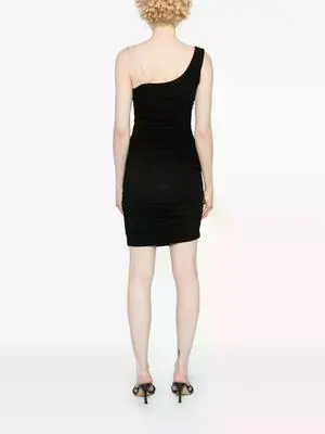 Off-White Asymmetric Crepe Mini Dress