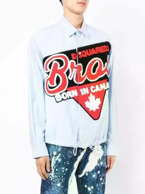 Dsquared2 Logo-patch Long-sleeve Shirt