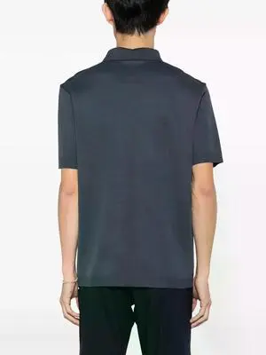 Herno Knitted Cotton Polo Shirt - Blue