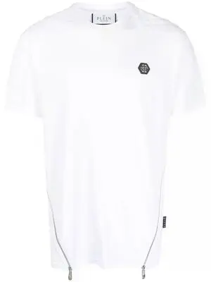 Philipp Plein Logo-patch Zip-detailing T-shirt