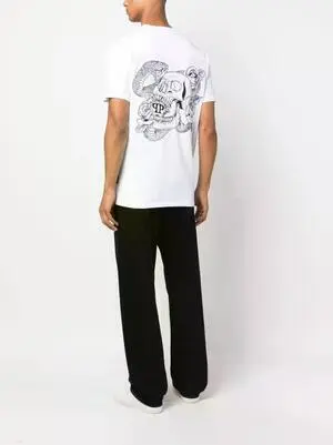 Philipp Plein Logo-patch Zip-detailing T-shirt