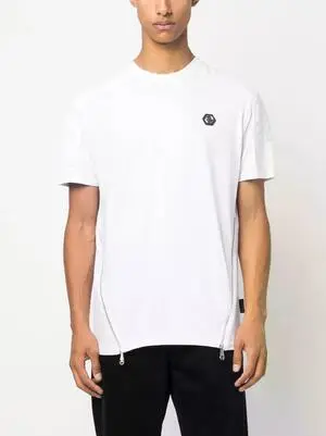 Philipp Plein Logo-patch Zip-detailing T-shirt