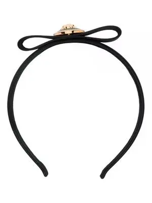 Versace Ribbon Headband With Medusa '95 Motif - Black
