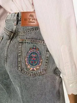 Etro Embroidered Flared Jeans