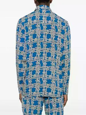 AMIR SLAMA Graphic-print Satin Shirt