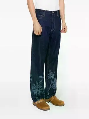 Alanui Graphic-print Straight-leg Jeans