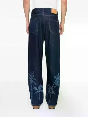 Alanui Graphic-print Straight-leg Jeans