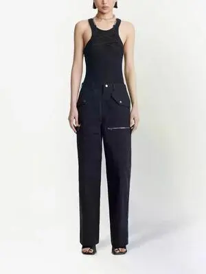 DION LEE Lock Cotton Tank Top - Black