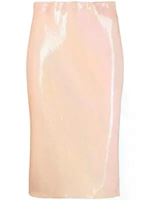 N°21 Sequin-design Midi Skirt