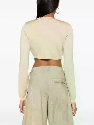 Versace Barocco Lurex Cropped Cardigan