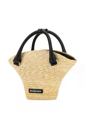 Balenciaga Braided Raffia Mini Tote