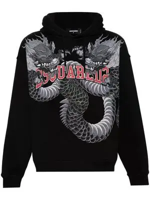 Dsquared2 Dragon-print Cotton Hoodie