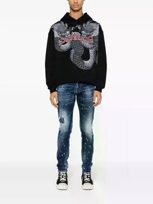 Dsquared2 Dragon-print Cotton Hoodie