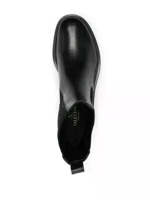 Valentino Garavani Toile Iconographe Leather Chelsea Boots