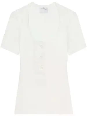 COURREGES Oblique 90's T-shirt - White