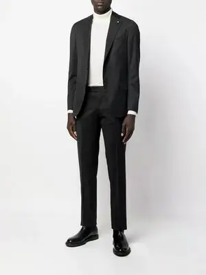 LARDINI Single-breasted Blazer - Grey