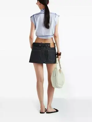 Prada Check-print Cropped Shirt