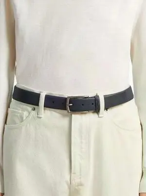 Zegna Leather Buckle-fastening Belt - Blue