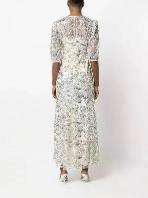 SELF-PORTRAIT Sequin-embellished Maxi Dress