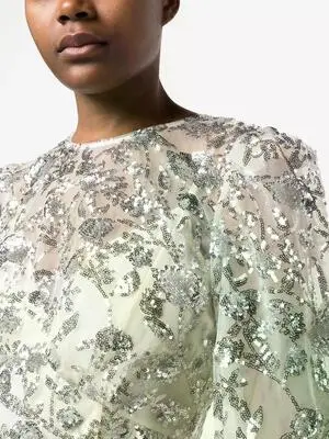 SELF-PORTRAIT Sequin-embellished Maxi Dress