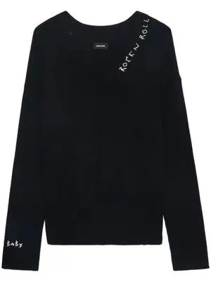 Zadig&Voltaire Embroidered V-neck Sweater
