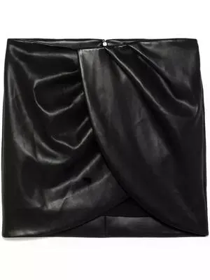 ROTATE BY BIRGER CHRISTENSEN Draped Mini Skirt - Black