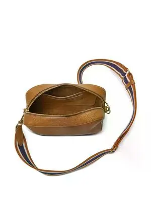 Shinola Grained-leather Crossbody Bag - Brown
