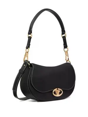 Valentino Garavani Vlogo Signature Calf Leather Shoulder Bag - Black