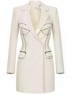 Elisabetta Franchi Blazer Dress - Neutrals