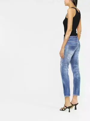 Dsquared2 Low-rise Distressed Cropped Jeans