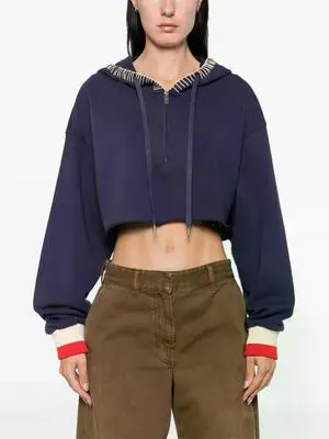 GOLDEN GOOSE Half-zip Cropped Hoodie