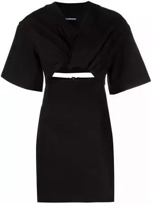 Jacquemus La Robe T-shirt Bahia Minidress - Black