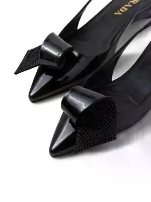 Prada 25mm Appliqué-detail Leather Pumps