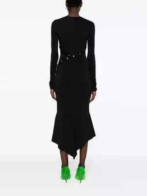 Attico Asymmetric Convertible Midi Dress