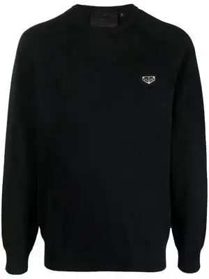 Philipp Plein Logo-plaque Jumper - Black